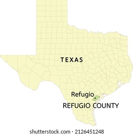 Refugio County City Refugio Location On Stock Vector (Royalty Free ...