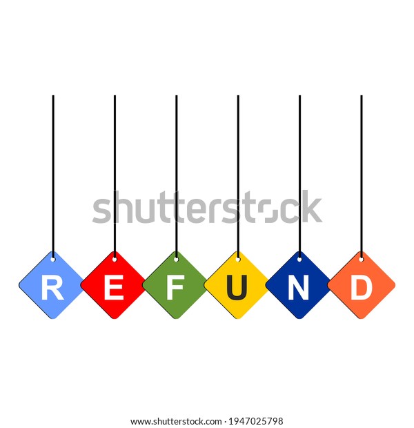 Refund Logo Tex Hanging Image Stock Vector (Royalty Free) 1947025798 ...