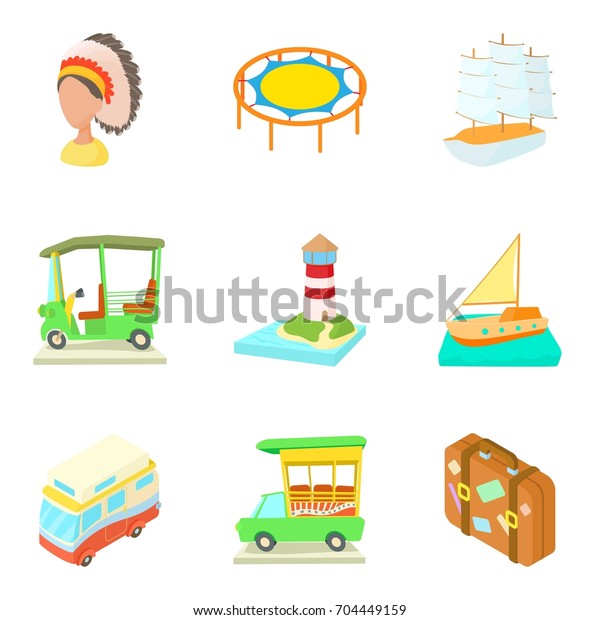 Regatta Icons Set Cartoon Set 9 Stock Vector (Royalty Free) 704449159 ...