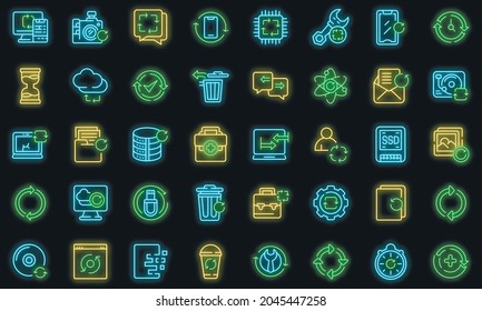 Regeneration Icons Set Outline Set Regeneration Stock Vector (Royalty ...
