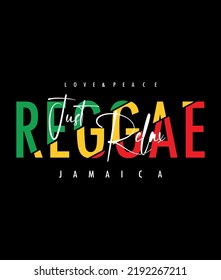 Reggae Typography Design Tshirt Print Vector Stock Vector (Royalty Free ...
