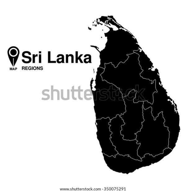 Regions Map Sri Lanka Stock Vector (Royalty Free) 350075291 | Shutterstock