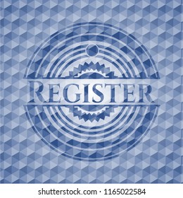 Register Blue Badge Geometric Pattern Background Stock Vector (Royalty ...