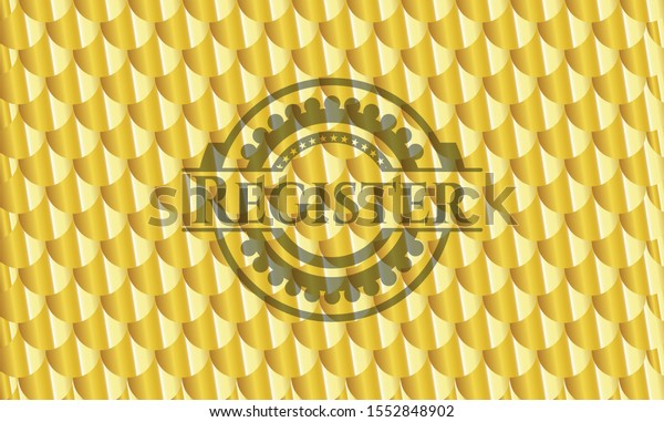 Register Gold Emblem Badge Scales Pattern Stock Vector (Royalty Free ...
