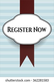 Register Now Poster Card Stock Vector (Royalty Free) 362281583 ...