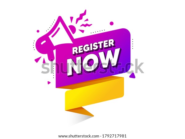 Register Now Vector Banner Free Registration Stock Vector (Royalty Free ...