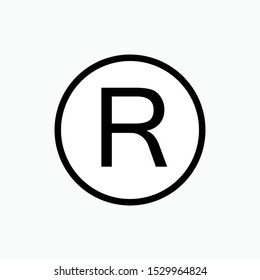 Registered Icon Vector Sign Symbol Design Stock Vector (Royalty Free ...