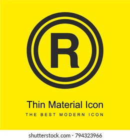 Registered Sign Bright Yellow Material Minimal Stock Vector (Royalty ...