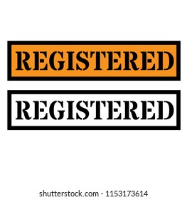 Registered Sign Label Stock Vector (Royalty Free) 1153173614 | Shutterstock