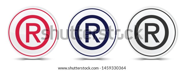 Registered Symbol Icon Crystal Flat Round Stock Vector (Royalty Free ...