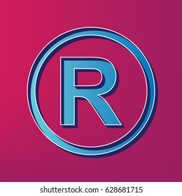 Registered Trademark Sign Vector Blue 3d Stock Vector (Royalty Free ...