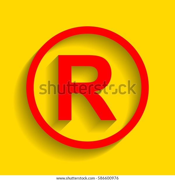 Registered Trademark Sign Vector Red Icon Stock Vector (Royalty Free ...
