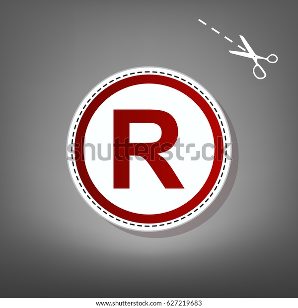 Registered Trademark Sign Vector Red Icon Stock Vector (Royalty Free ...