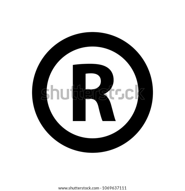 Registered Trademark Symbol Stock Vector (Royalty Free) 1069637111