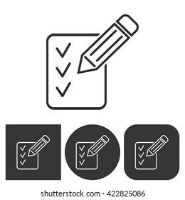 Registration Black White Icons Vector Illustration Stock Vector ...