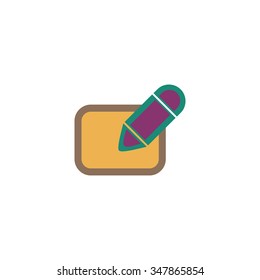 Registration Color Vector Icon On White Stock Vector (Royalty Free ...