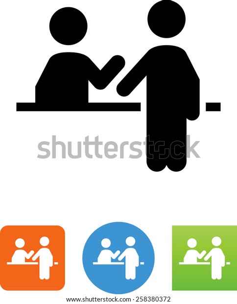 Registration Desk Ticket Counter Icon Stock Vector (Royalty Free) 258380372