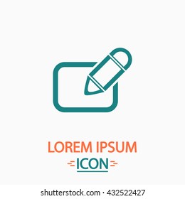 Registration Flat Icon On White Background Stock Vector (Royalty Free ...