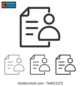 Registration Outline Icon On White Background Stock Vector (Royalty ...