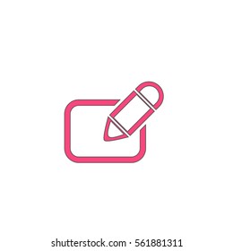 Registration Pink Vector Icon Black Contour Stock Vector (Royalty Free ...
