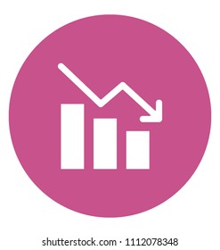 Regress Chart Flat Colored Icon Stock Vector (Royalty Free) 1112078348 ...