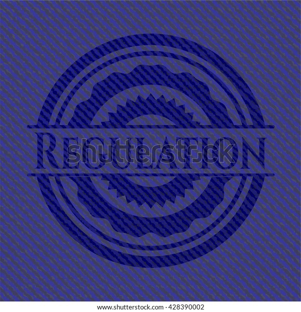Regulation Emblem Jean Texture Stock Vector (Royalty Free) 428390002 ...