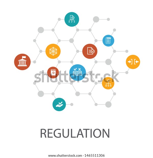 Regulation Presentation Template Cover Layout Infographics Stock Vector ...