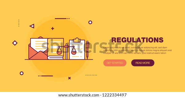 Regulations Banner Concept Stock Vector (Royalty Free) 1222334497