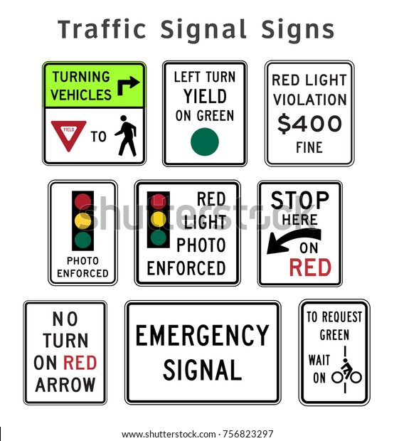 Regulatory Traffic Sign Traffic Signal Vector Stock Vector (Royalty ...
