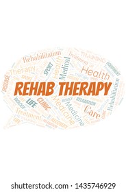 Rehab Therapy Word Cloud Wordcloud Made Stock Vector (Royalty Free ...