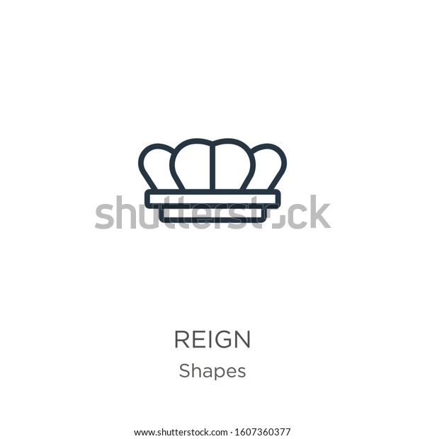 Reign Icon Thin Linear Reign Outline Stock Vector (Royalty Free ...