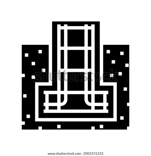 Reinforcement Foundation Glyph Icon Vector Reinforcement Stock Vector ...