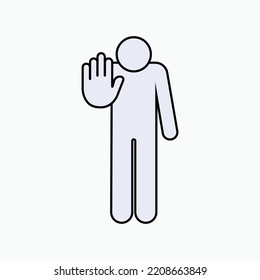 Reject Icon Refuse Resist Symbol Vector Stock Vector (Royalty Free ...