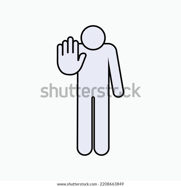 Reject Icon Refuse Resist Symbol Vector Stock Vector (Royalty Free ...