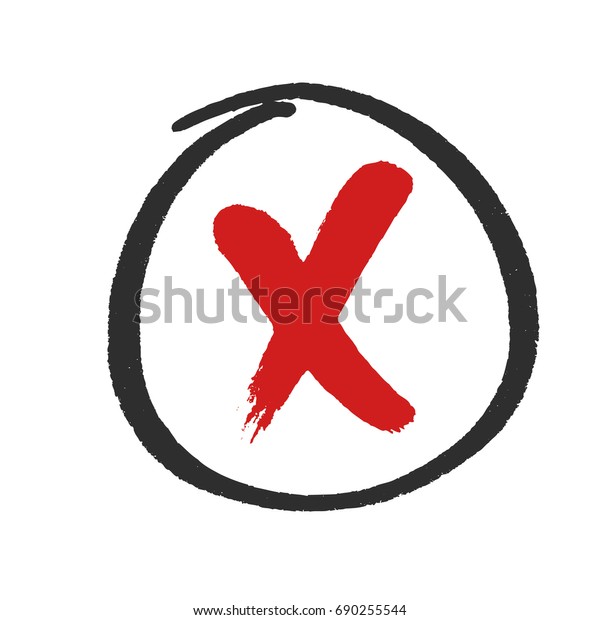Reject Not Approved Check Mark Hand Stock-vektor (royaltyfri) 690255544 ...