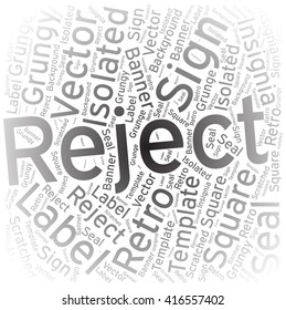 Reject Word Cloud Art Background Stock Vector (Royalty Free) 416557402 ...