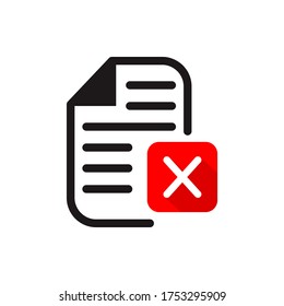 Rejected Icon Vector Symbol Illustration Stock Vector (Royalty Free ...