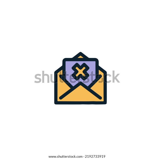 Rejection Mail Icon Design Stock Illustration Stock Vector (Royalty ...