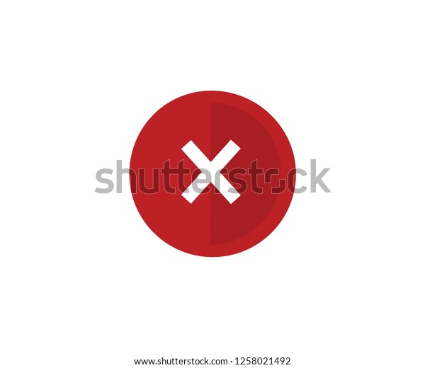 Rejection Symbol Cross Icon Refusion Cancel: เวกเตอร์สต็อก (ปลอดค่า ...