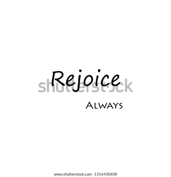 Rejoice Typography Print Use Poster Flyer Stock Vector (Royalty Free ...