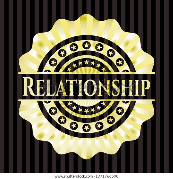 Relationship Gold Emblem Badge Vector Illustration Stock Vector ...