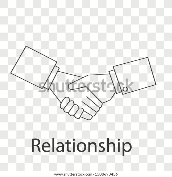 Relationship Icon Concept On Transparency Background Stock Vector ...
