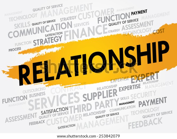 Relationship Word Cloud Business Concept Stock Vector (Royalty Free ...