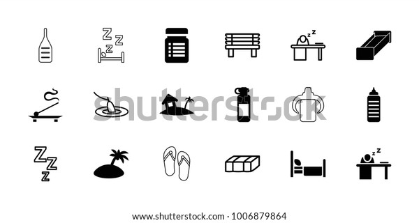 Relax Icons Set 18 Editable Filled Stock Vector (Royalty Free ...