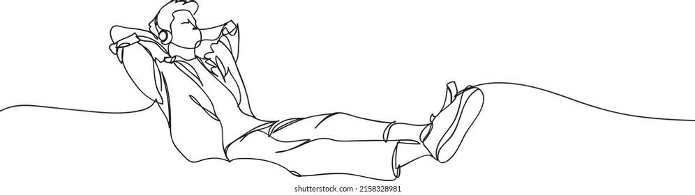 Relax Line Drawing Vector Illustration: เวกเตอร์สต็อก (ปลอดค่าลิขสิทธิ์ ...