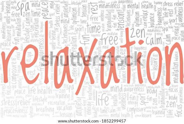Relaxation Vector Illustration Word Cloud Isolated Stock Vector ...