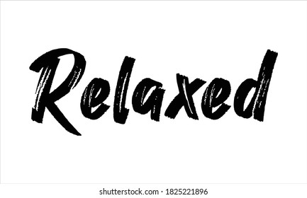 Relaxed Hand Drawn Brush Lettering Words Stock Vector (Royalty Free ...