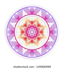 Relaxing Decorative Symbol Vector Illustration Floral Stock Vector ...