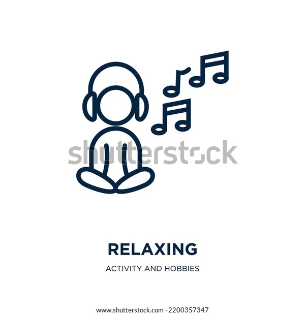 Relaxing Icon Activity Hobbies Collection Thin Stock Vector (Royalty ...