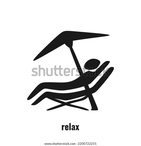 Relaxing Icon Concept Simple Illustration Symbol Stock Vector (Royalty ...